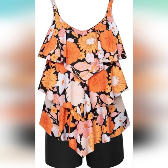 Hanna Nikole | Swim | Hanna Nikole Plus Size Ruffled 2 Piece Tankini ...